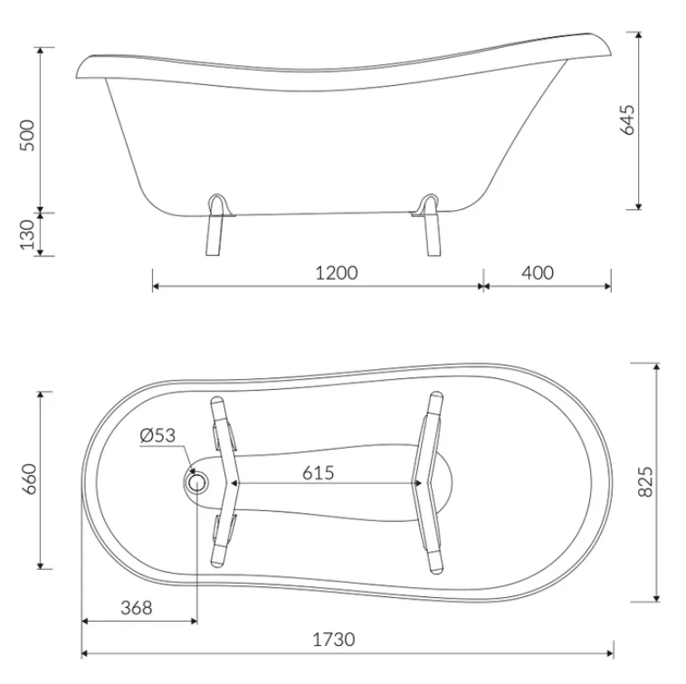 British Baths Victoria 1750 Solid Surface Stone Resin Freestanding Bath ...