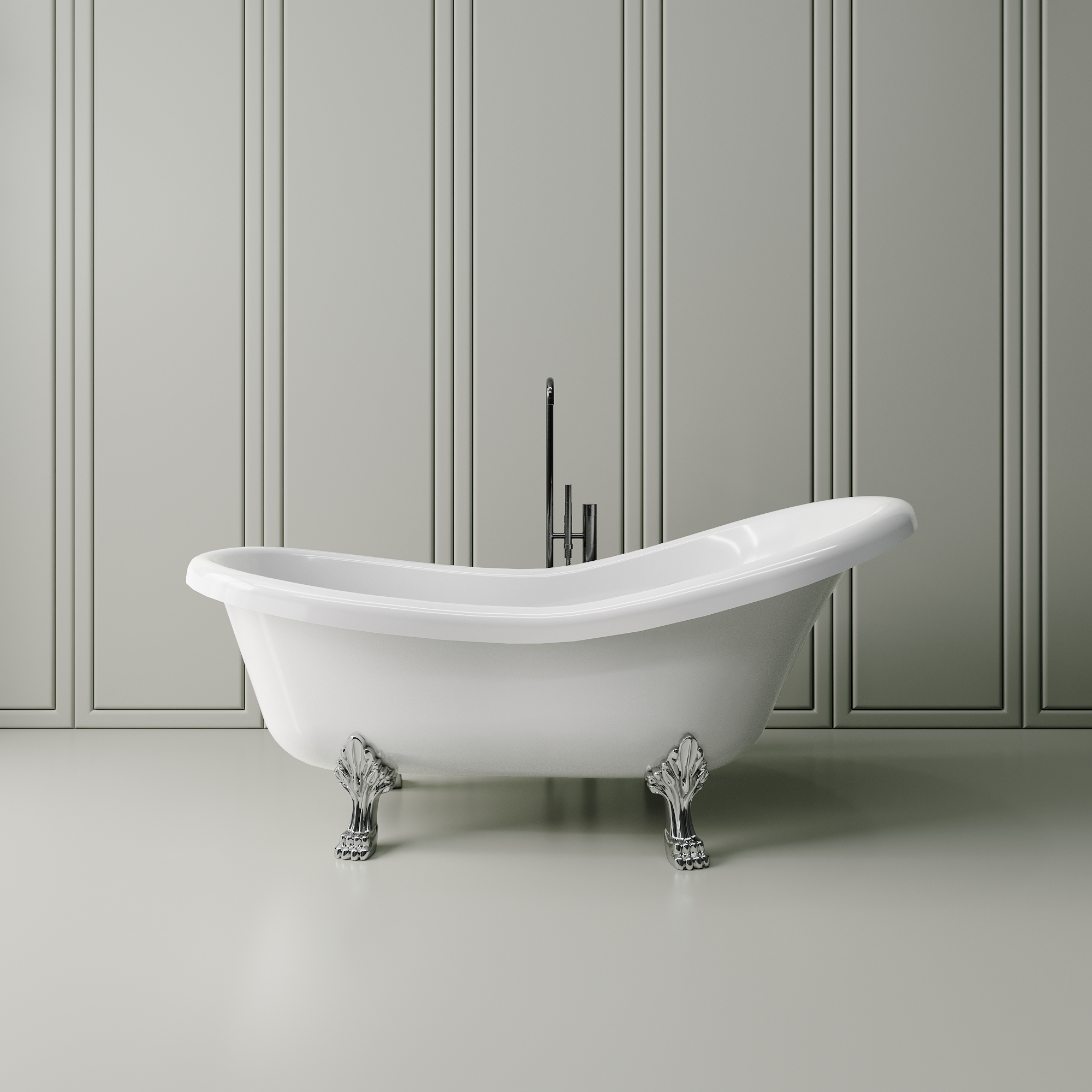 British Baths Victoria 1750 Solid Surface Stone Resin Freestanding Bath ...