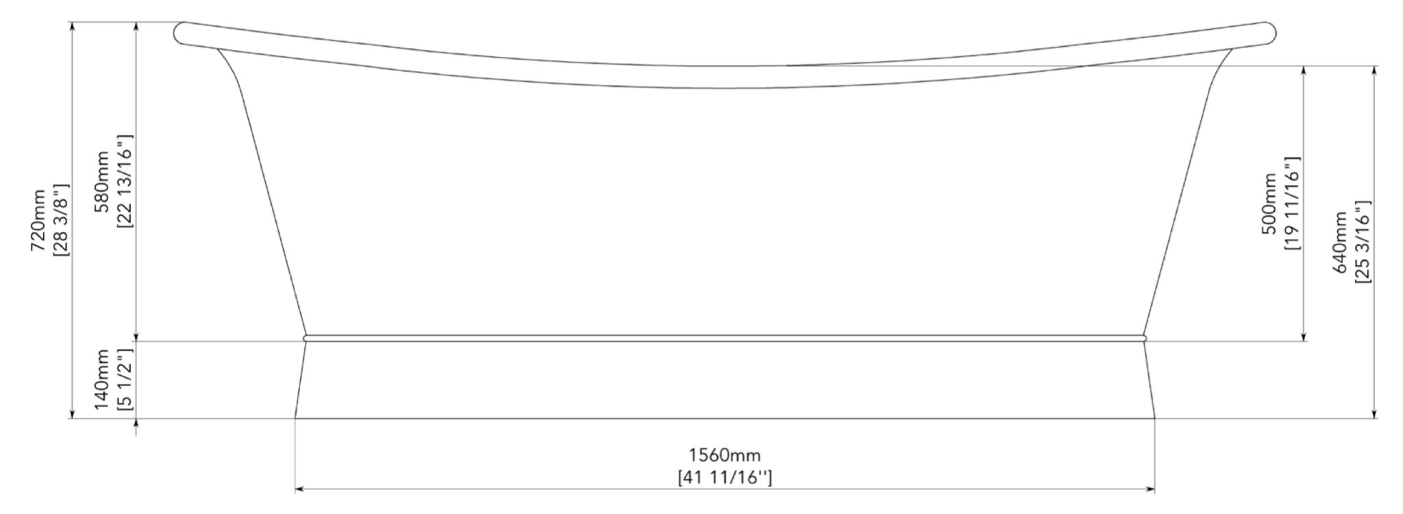 British Baths Chantilly Polished Copper Freestanding Bath – 2000mm x ...